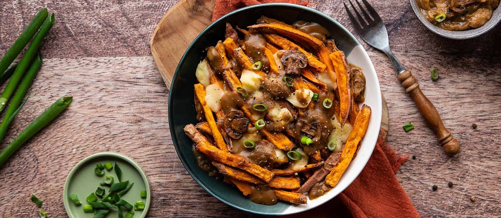 Süßkartoffel-Poutine | Rezept | Kikkoman